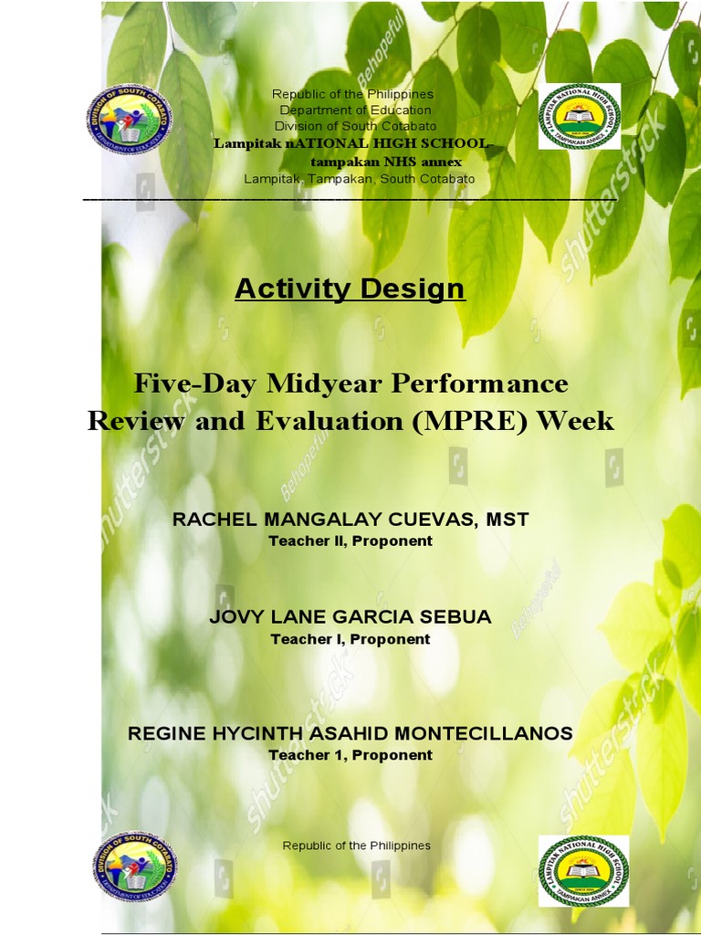 Activity DEsign-mpre | Download Free PDF | Teachers | Evaluation