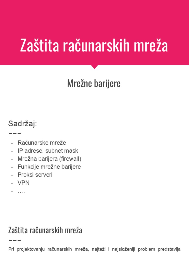 Mrezne Barijere-Firewall | PDF