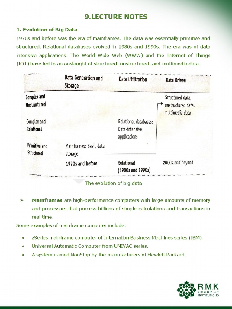 21ai402 Data Analytics Unit 1 Pdf Big Data Analytics 1043