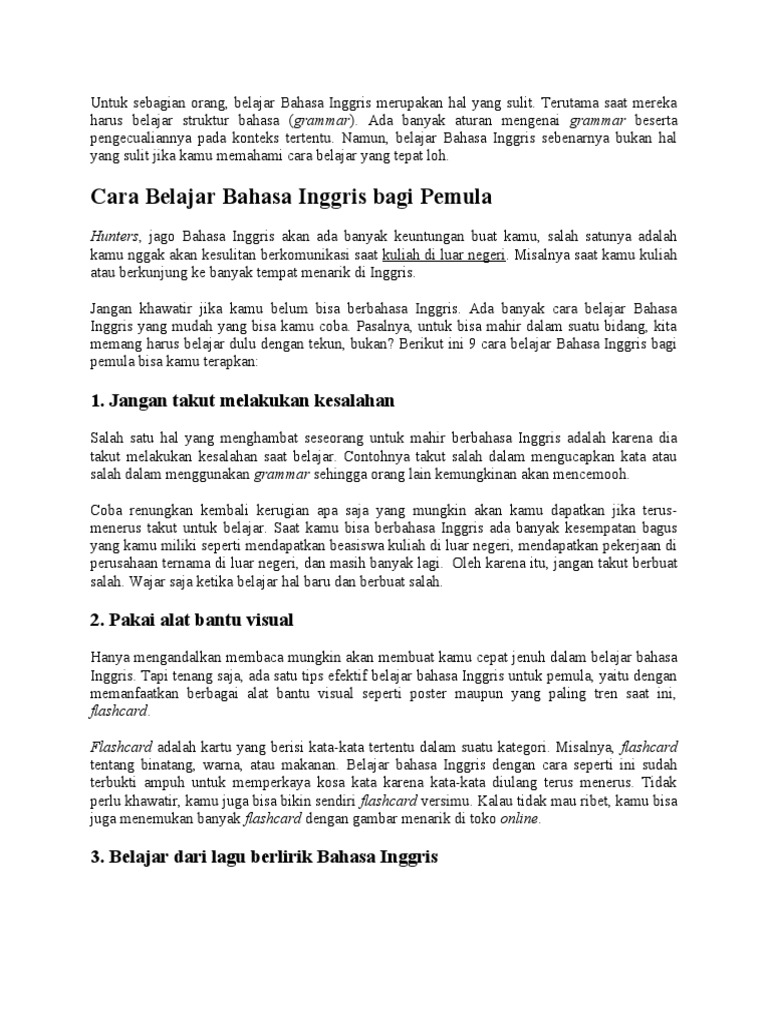 Belajar Bahasa Inggris Pdf