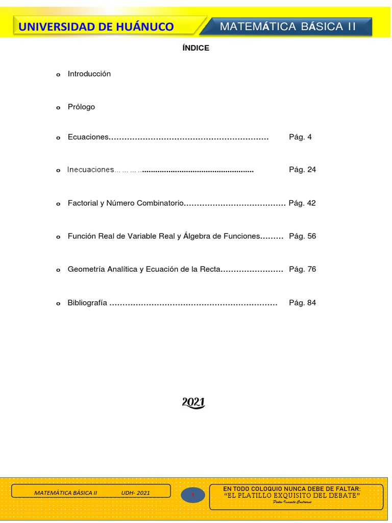 Modulo de Matematica Básica Ii | PDF | Ecuaciones | Intervalo (Matemáticas)