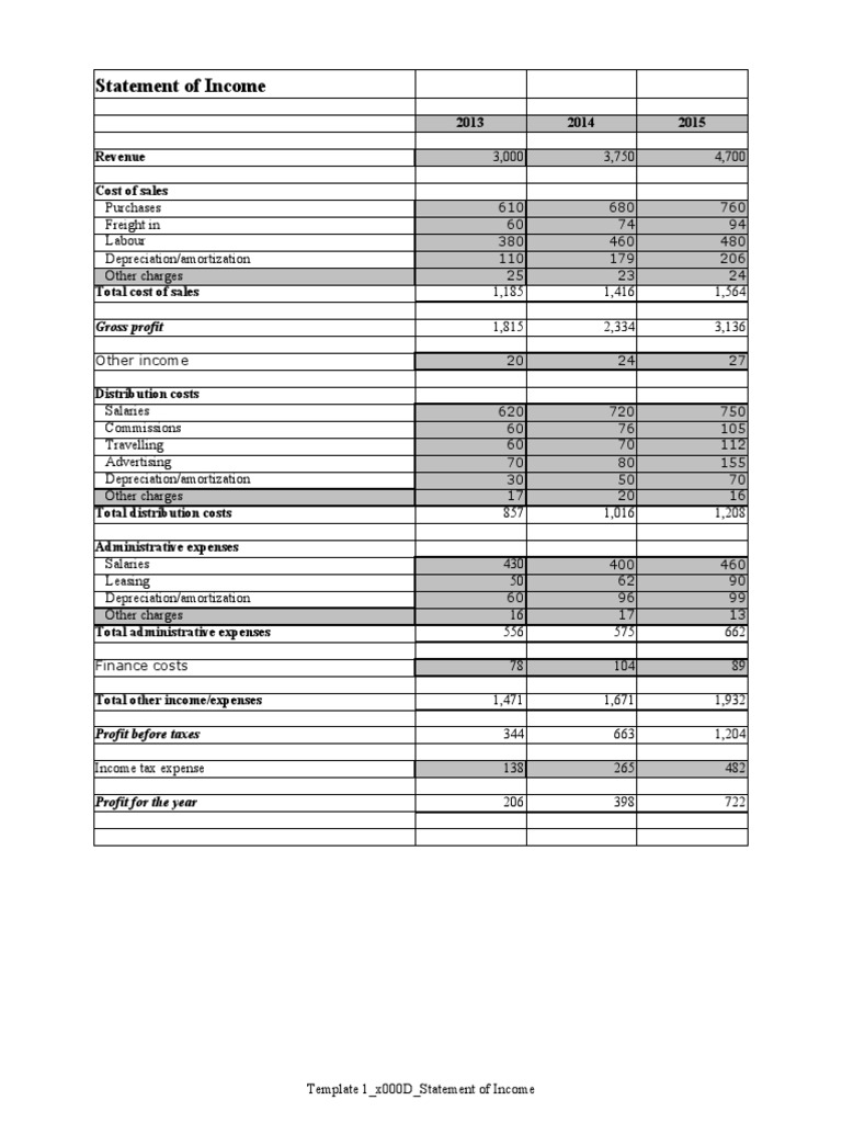 Part A Fin STMT Examples | PDF | Expense | Equity (Finance)