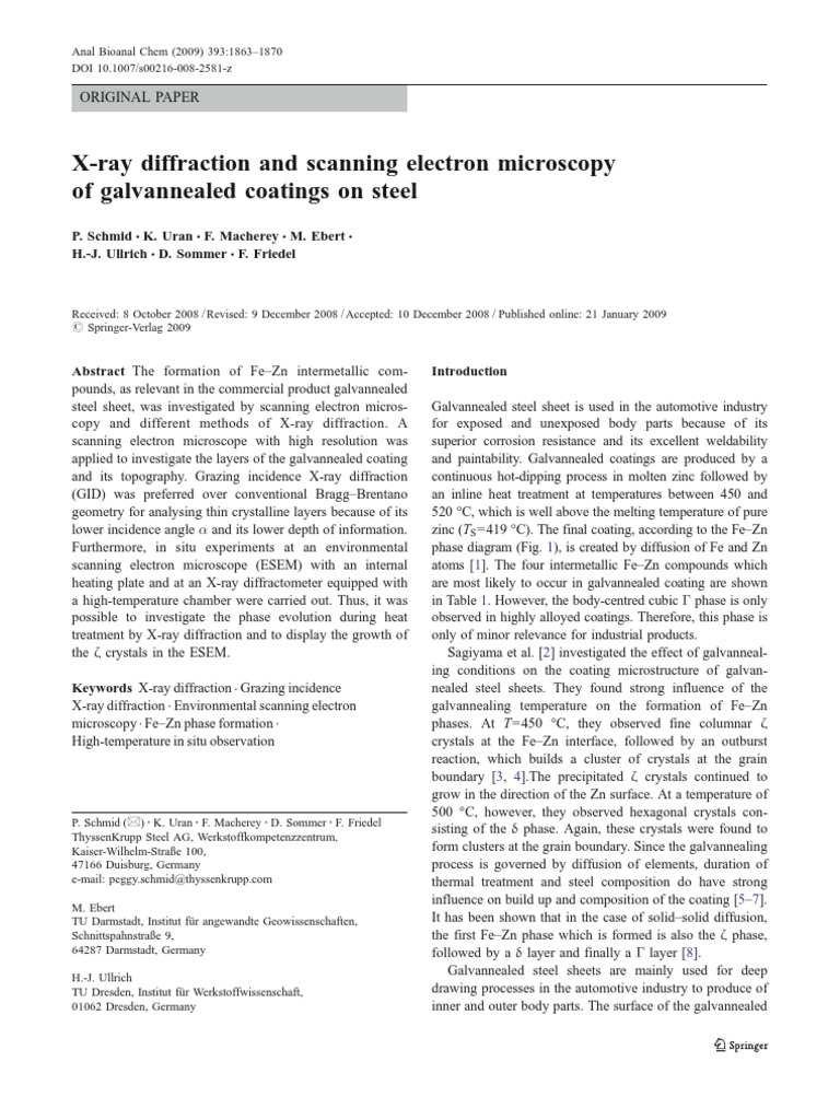 X Ray Diffraction and Scanning Electron | PDF | Electron Microscope | Scanning Electron Microscope