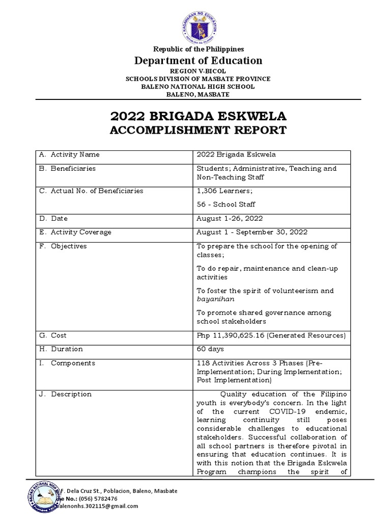 AA-Report-Accomplishment-Report | PDF