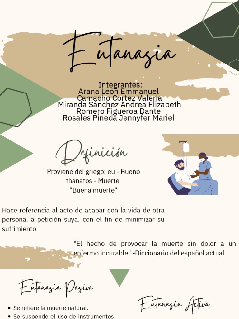 Eutanasia (Presentación) | PDF | Cuidados paliativos | Medicina