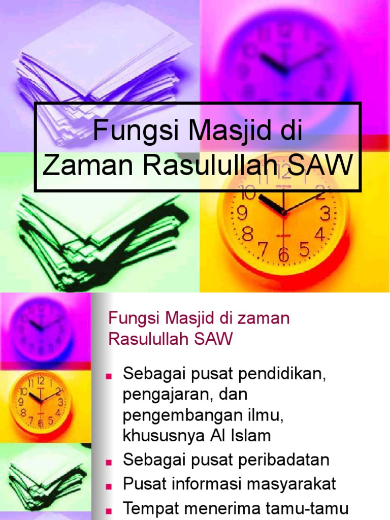 Fungsi Masjid Di Zaman Rasulullah SAW | PDF