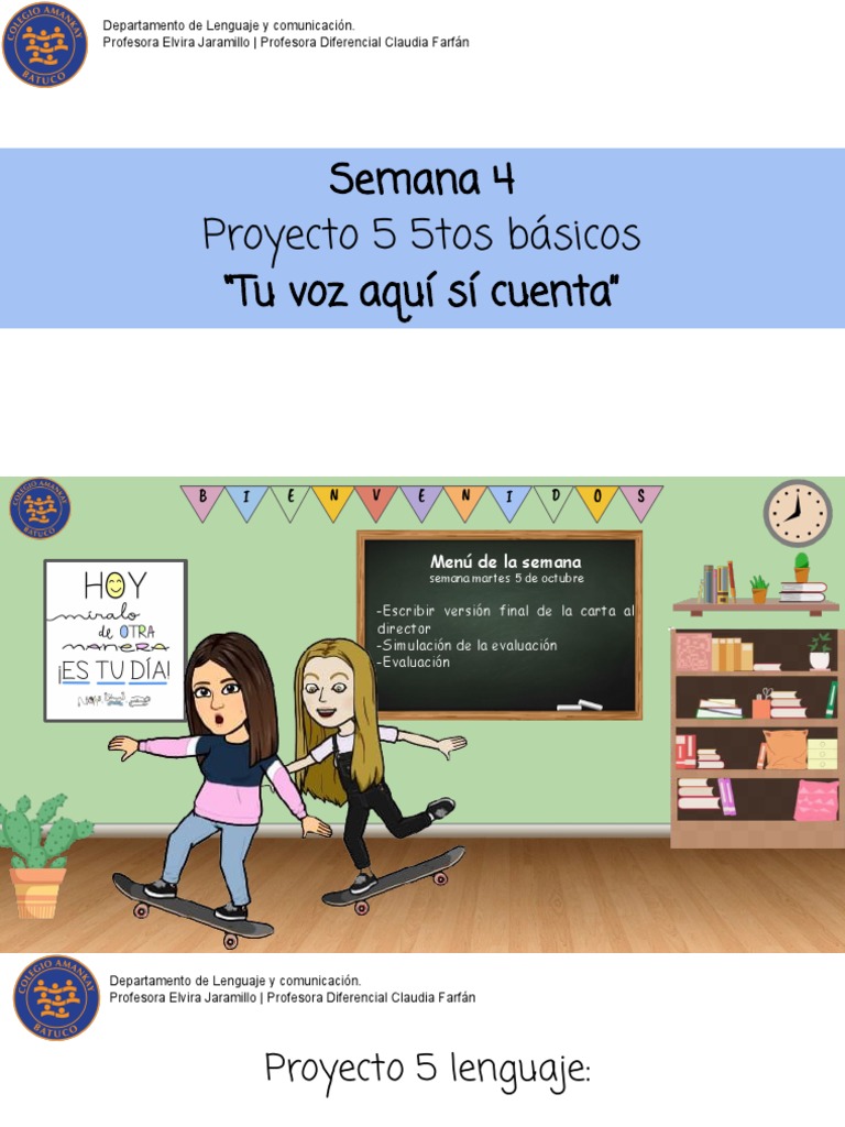 Lenguaje Proyecto 5 5tos Semana 4 | PDF