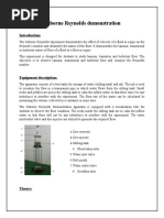 Osbourne Reynolds Apparatus Experiment | PDF | Reynolds Number | Fluid ...