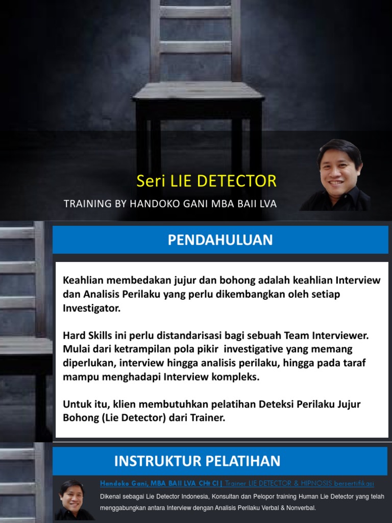 Pelatihan Deteksi Kebohongan | PDF | Karier & Perkembangan