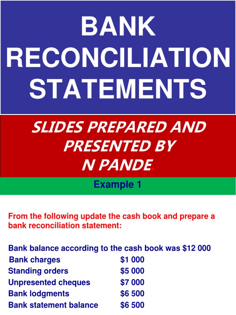 BANK RECONCILIATION STATEMENTS Handout | PDF | Cheque | Banks