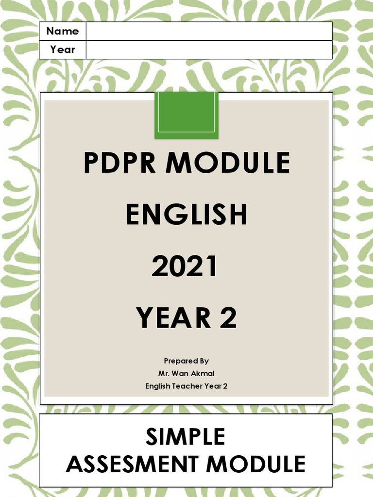 English Module PDPR Year 2 (Simple Assesment Listening) | PDF