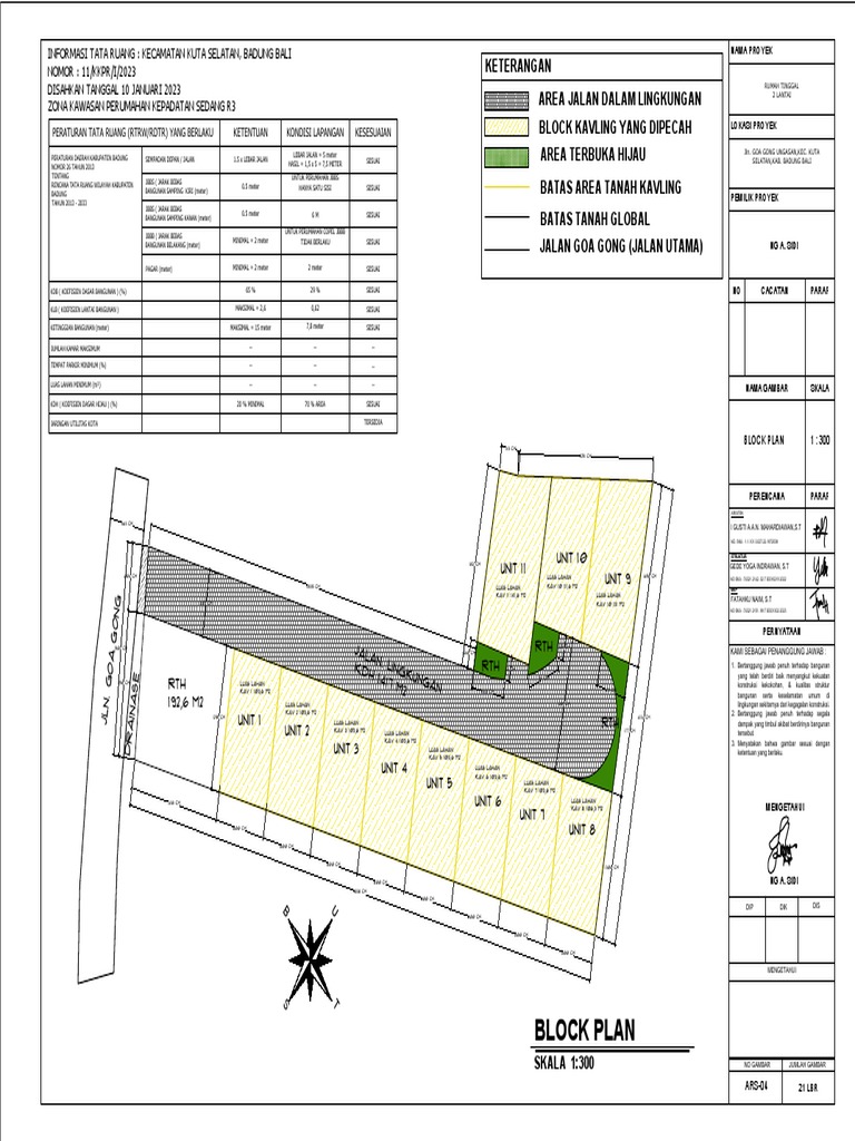 Block Plan Izin Kavling | PDF