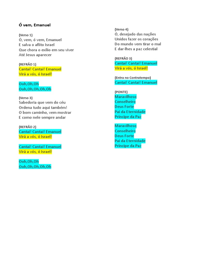 Ó Vem, Emanuel | PDF