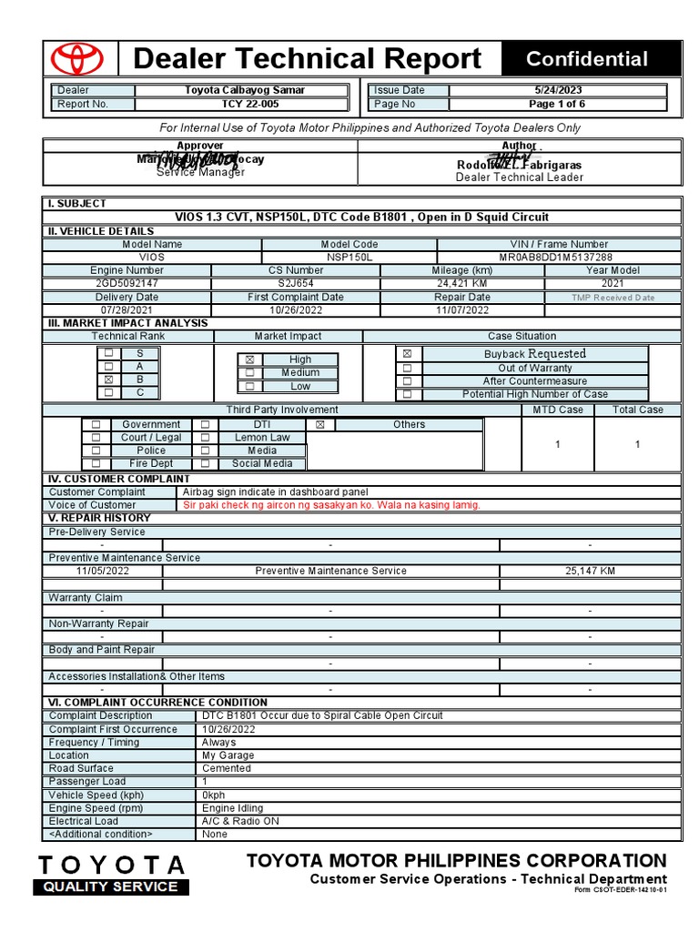 Toyota DTR Tcy 22-005 | PDF | Air Conditioning | Toyota