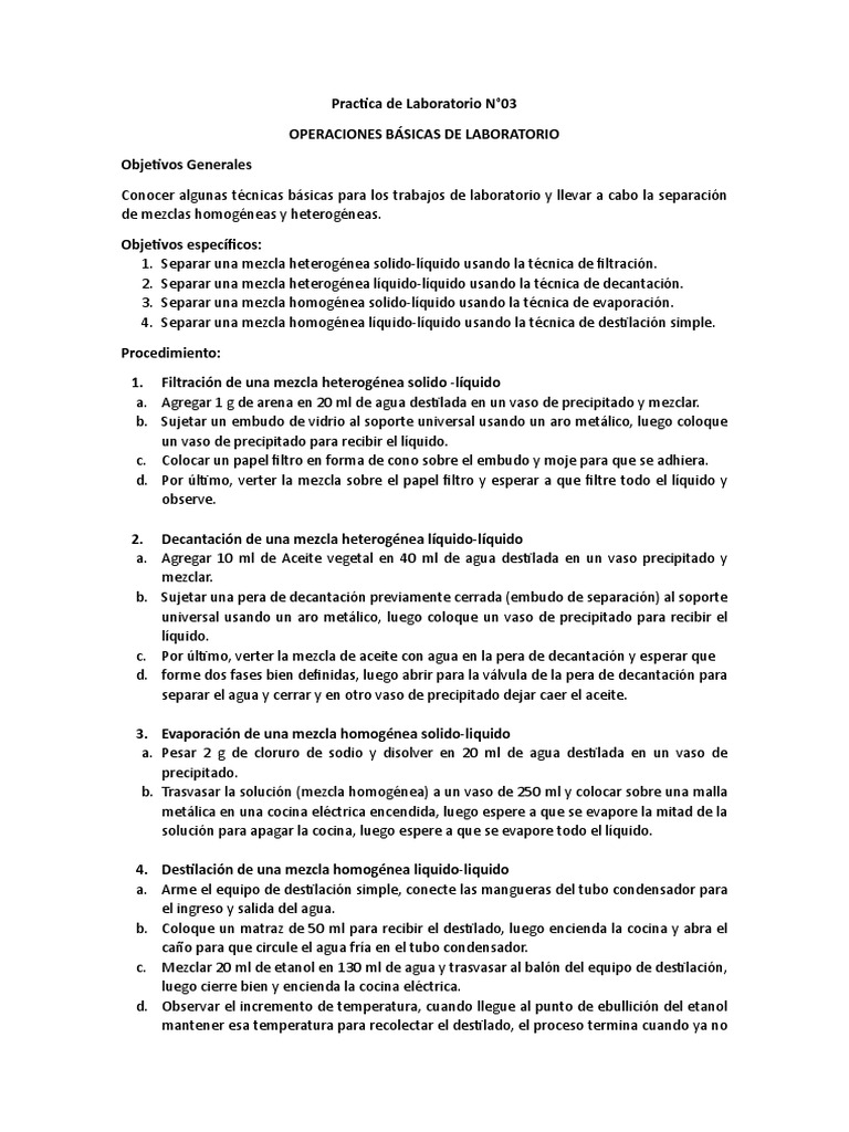 Operaciones Basicas De Laboratorio Descargar Gratis Pdf Densidad 9133