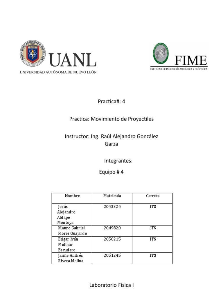 Practica 4 | PDF | Aceleración | Mecánica