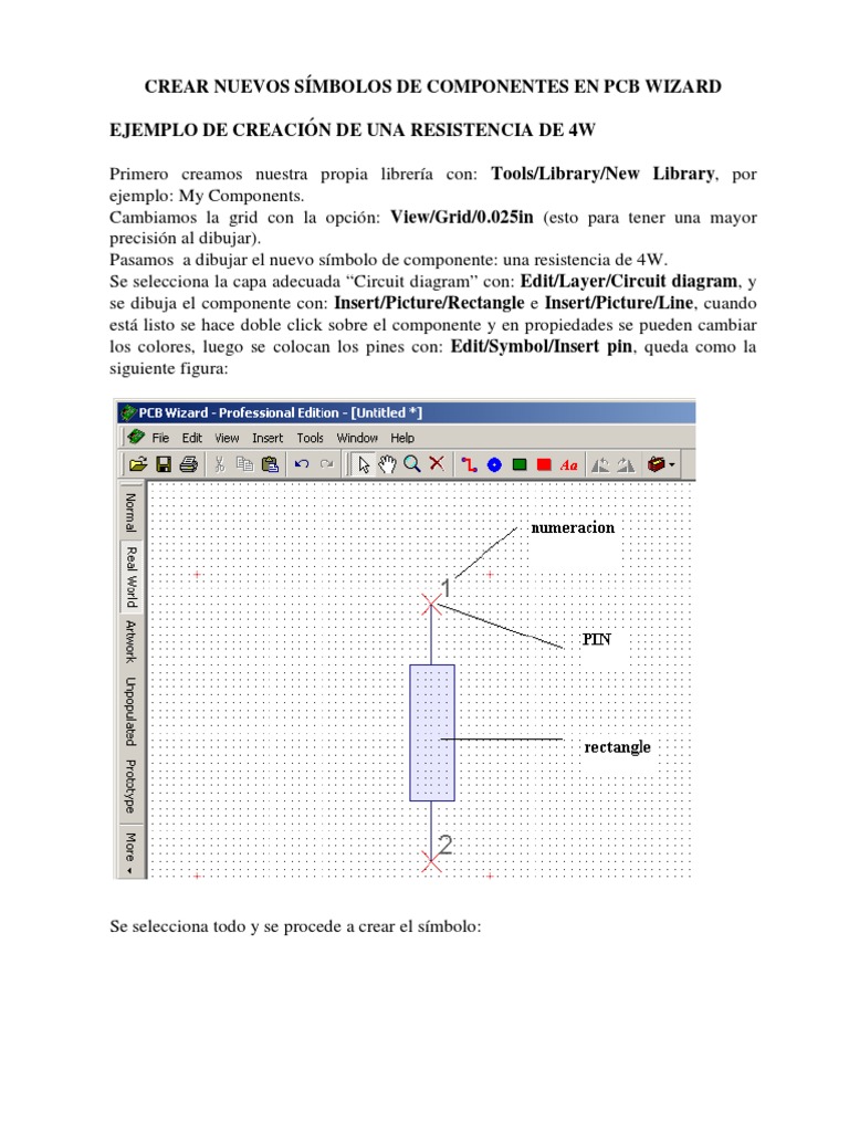 Creacion Componente en PCB Wizard | PDF | Placa de circuito impreso | Ingenieria Eléctrica