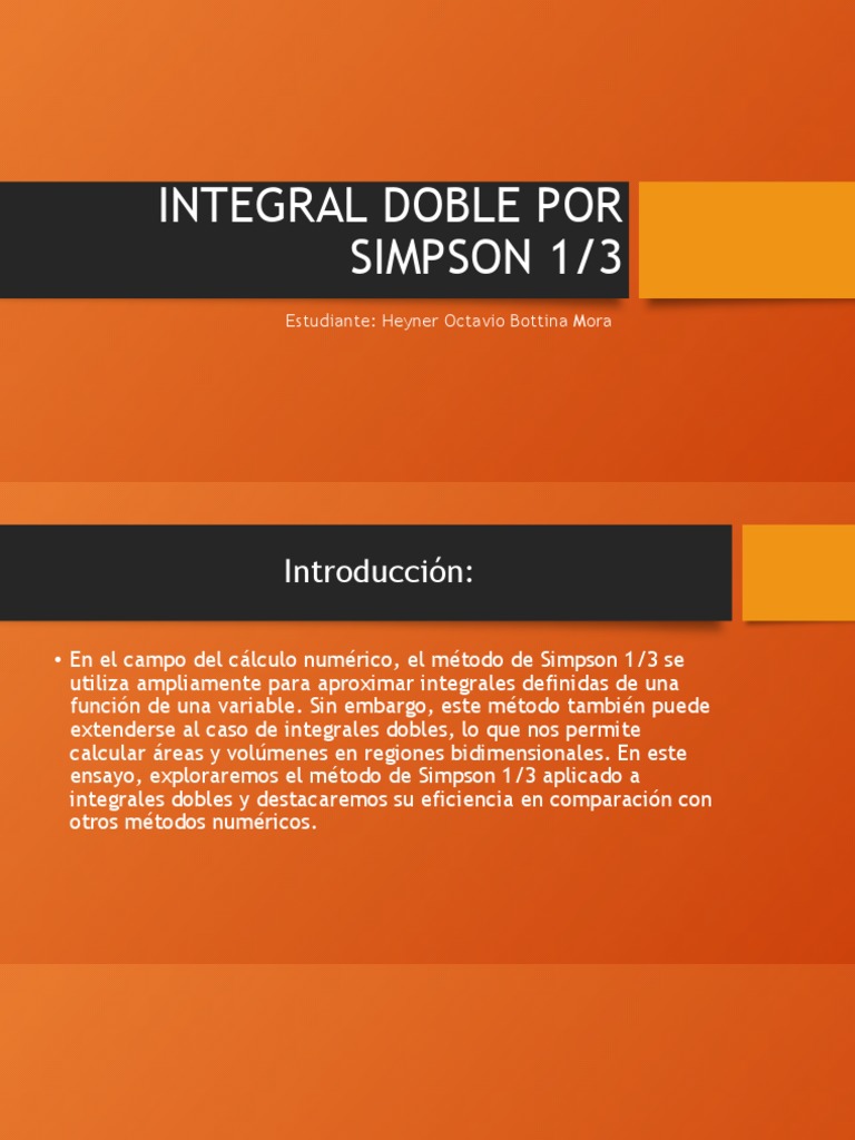 Integral Doble Por Simpson 1 | PDF