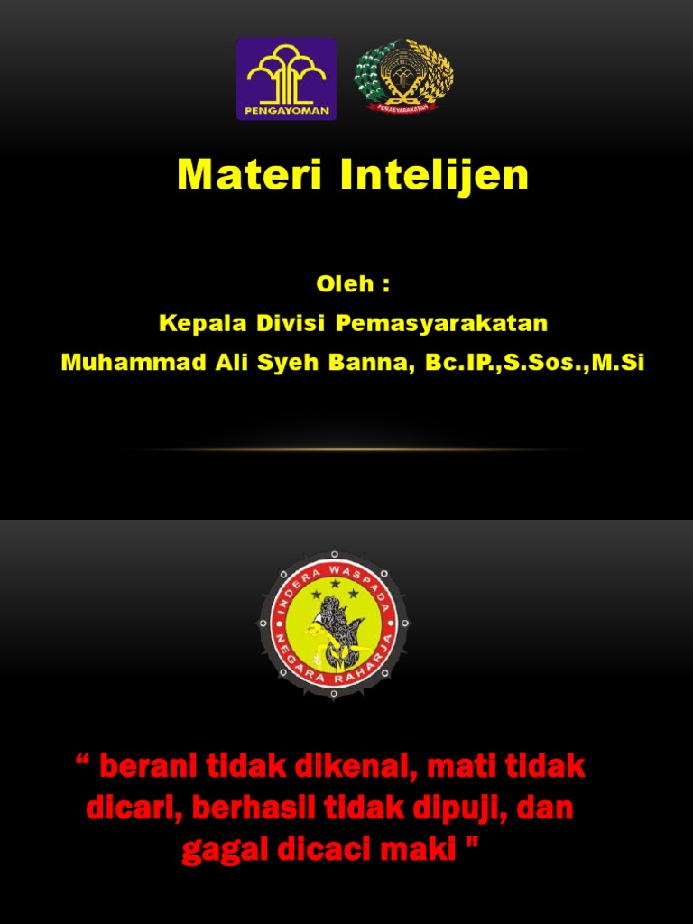 Prinsip Dasar Intelijen dan Filosofinya | PDF | Pengembangan Diri ...