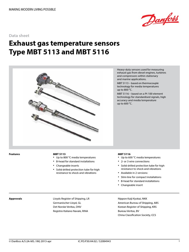 Exhaust Gas Sensors for Industry | PDF