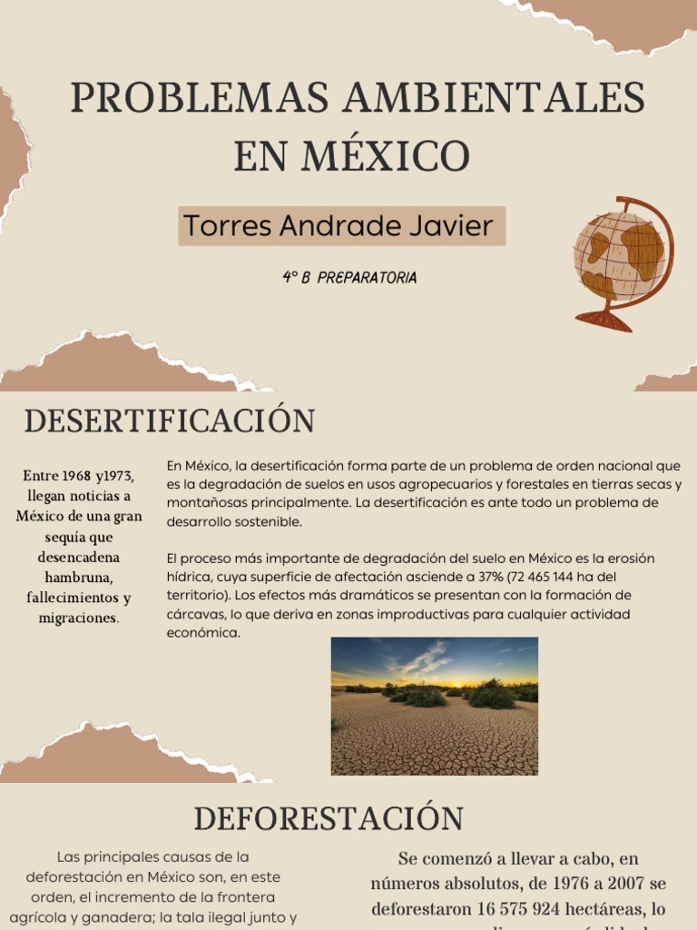 Problemas Ambientales en México | PDF | Entorno natural | Deforestación