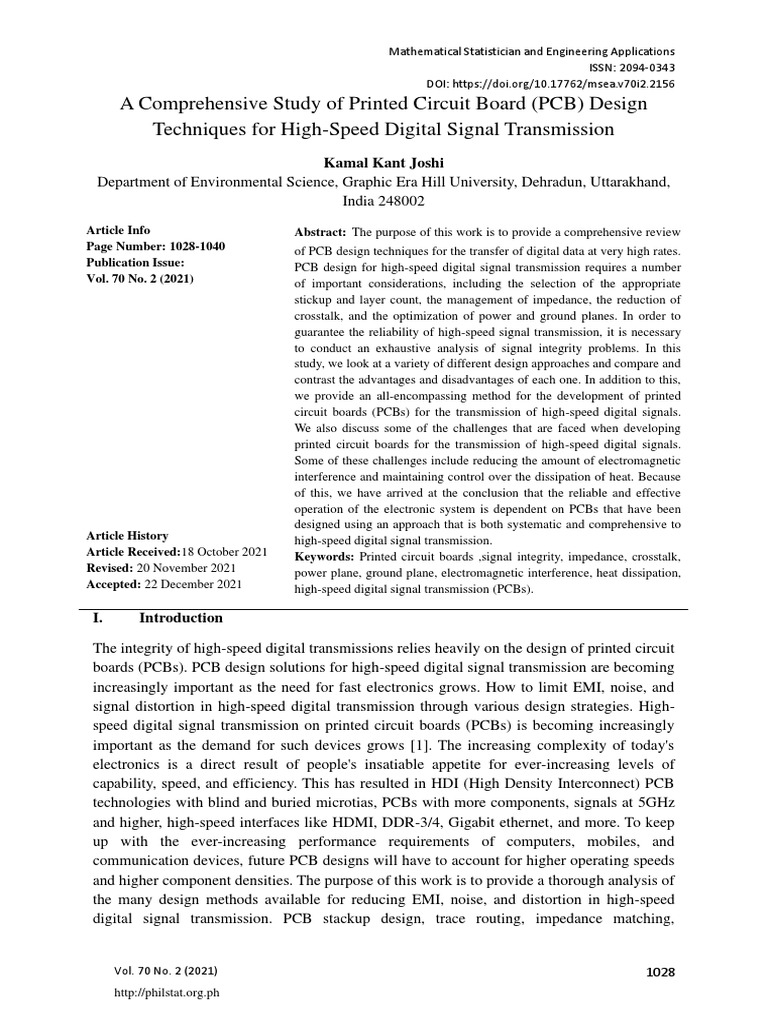 PCB Design for High-Speed Signals | PDF | Printed Circuit Board ...