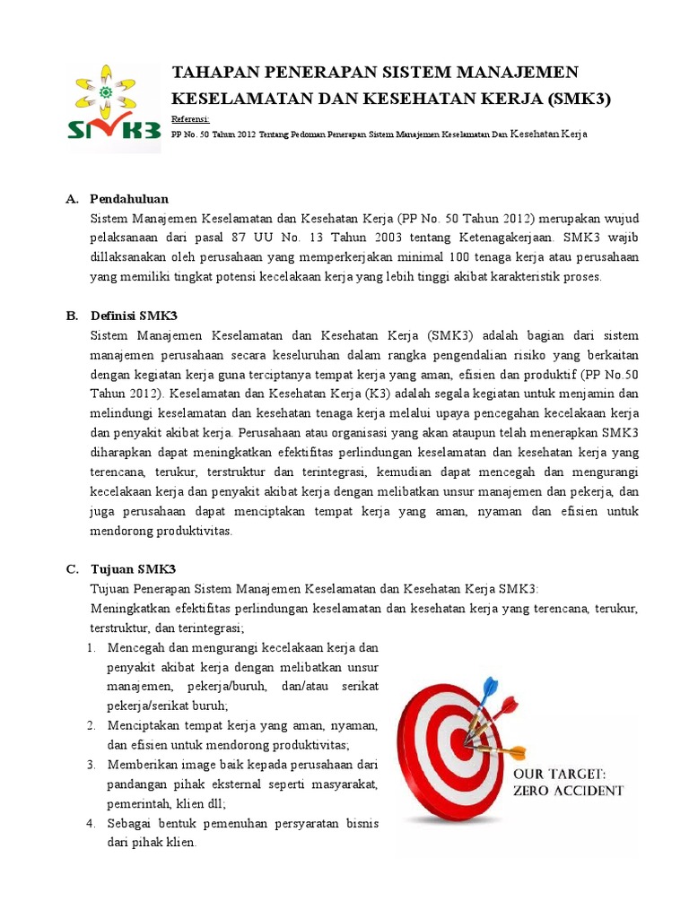 Tahapan Penerapan SMK3 | PDF
