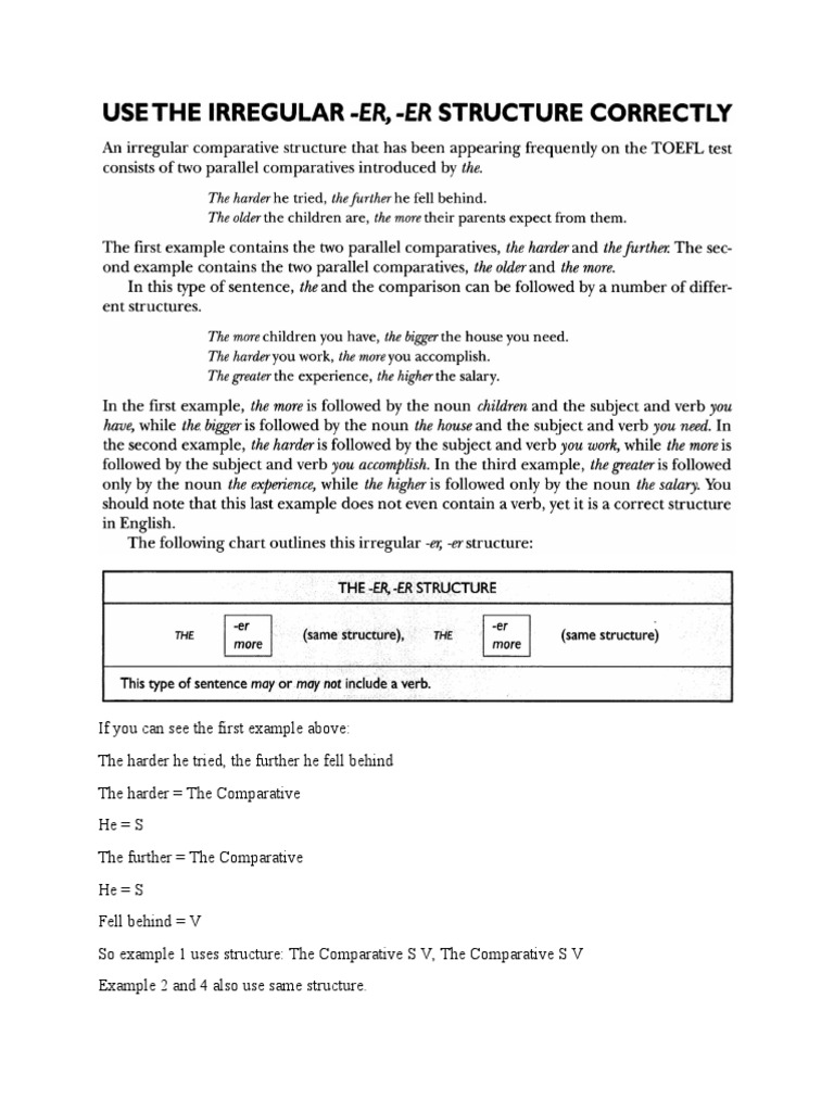 Topic of Use The Irregular - Er Structure | PDF | Teaching Methods ...