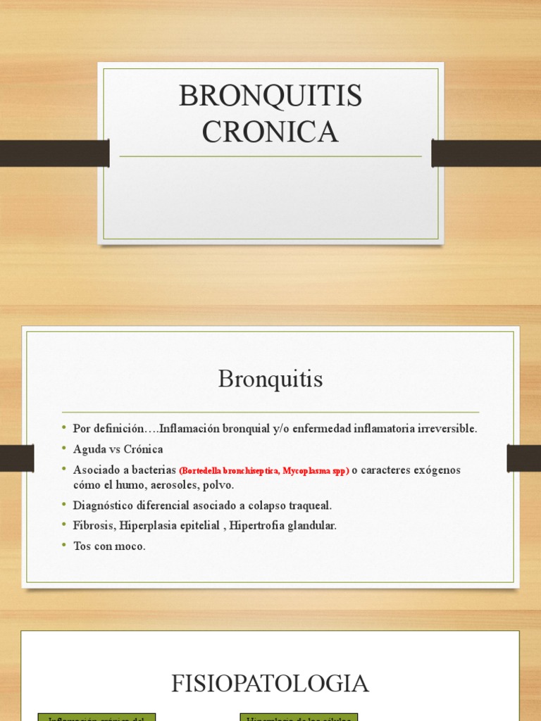 Bronquitis Cronica | PDF | Bronquitis | Medicina CLINICA