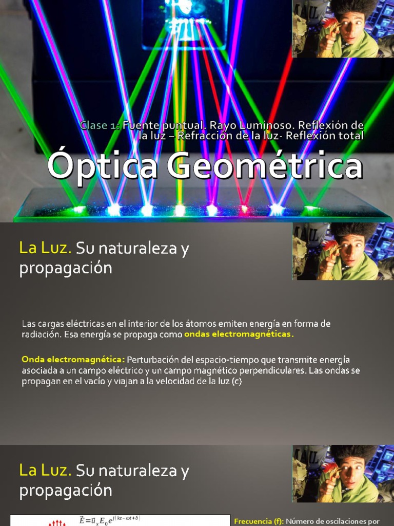 Luz y Óptica Geométrica: Reflexión y Refracción | PDF | Espejo | Óptica