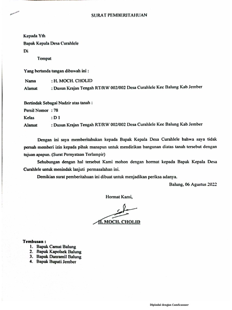 Surat Pernyataan Mutlak | PDF