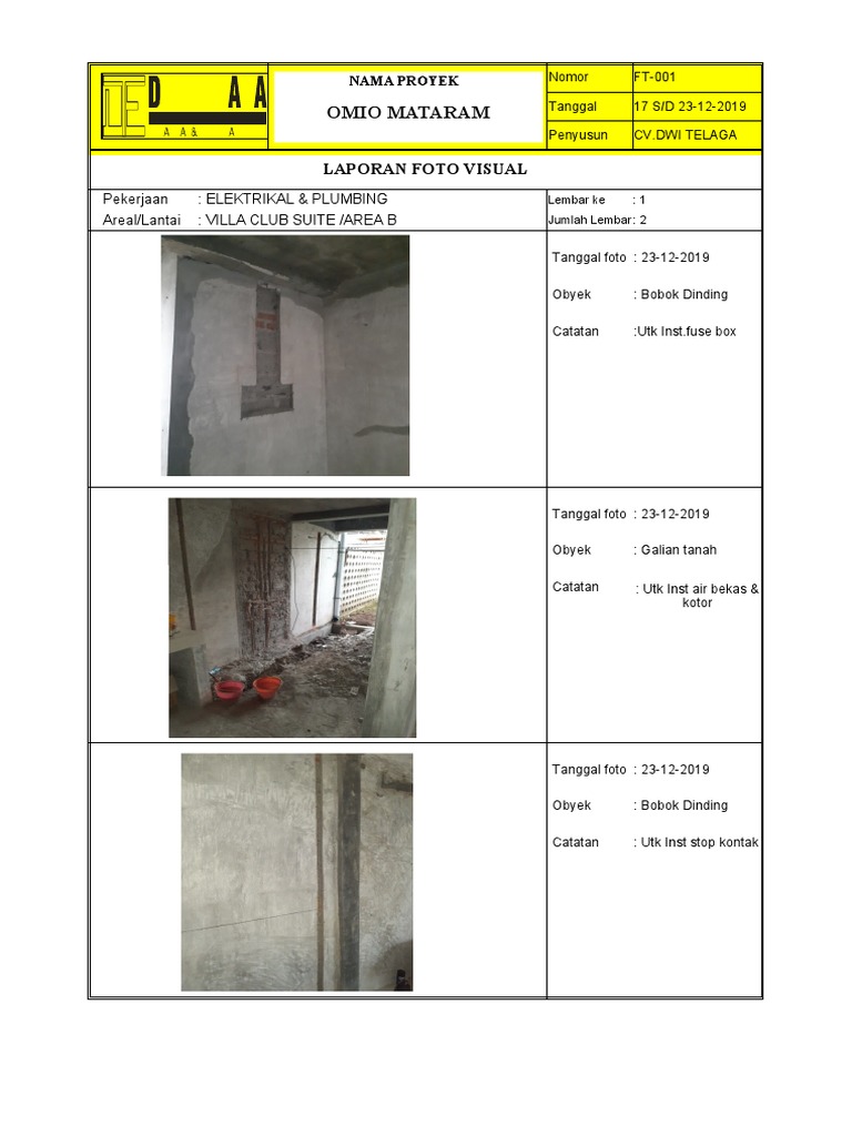 Form Laporan Foto Visual MTRM | PDF