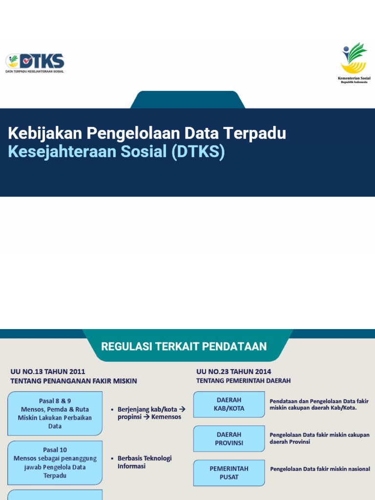 Kebijakan Pengelolaan DTKS - Kemendikbud | PDF