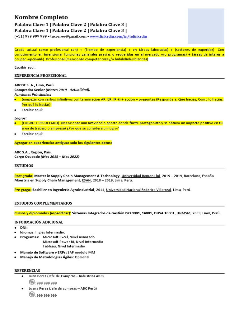 Formato CV | PDF