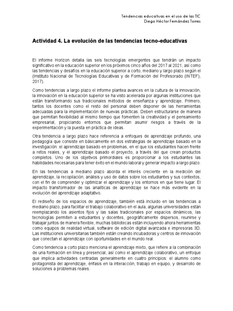 Act4 DiegoFernandez | PDF | Enseñando | Aprendizaje