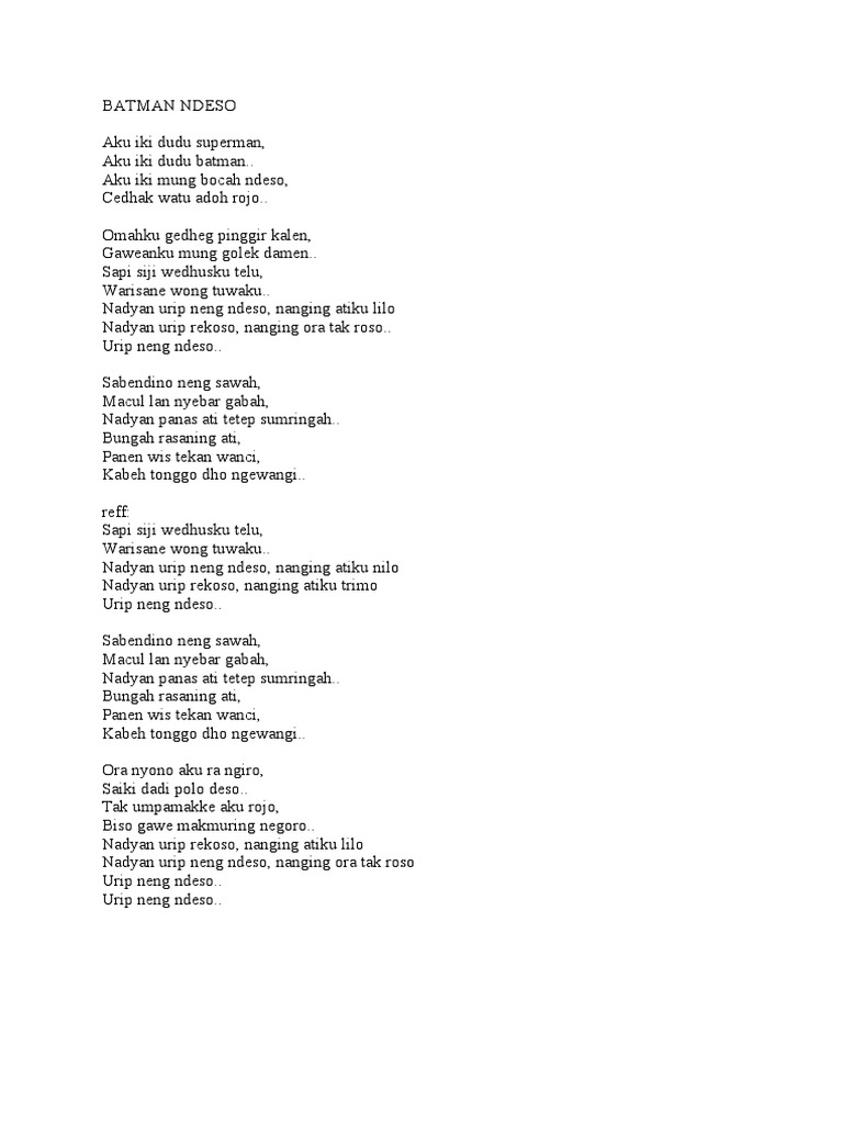 Aku Iki Dudu Superman | PDF