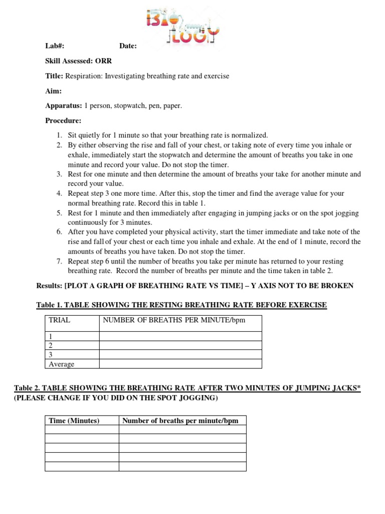 Breathing Rate & Exercise | PDF | Breathing | Heart Rate