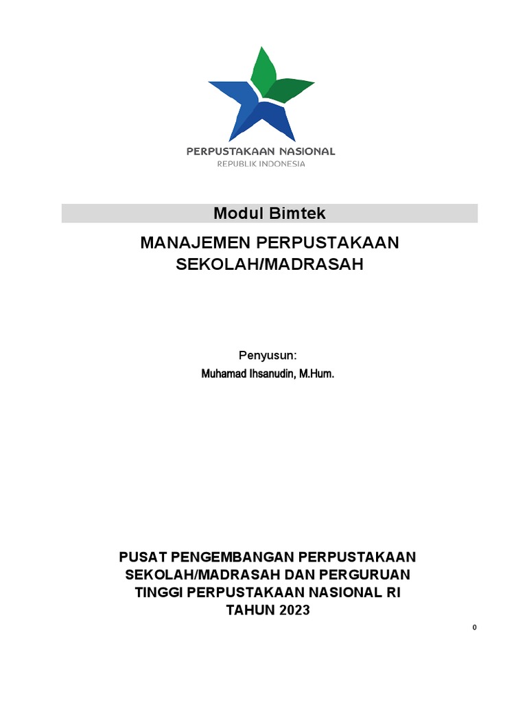 Modul Bimtek Manajemen Perpustakaan Sekolah - 2023 | PDF | Komputer