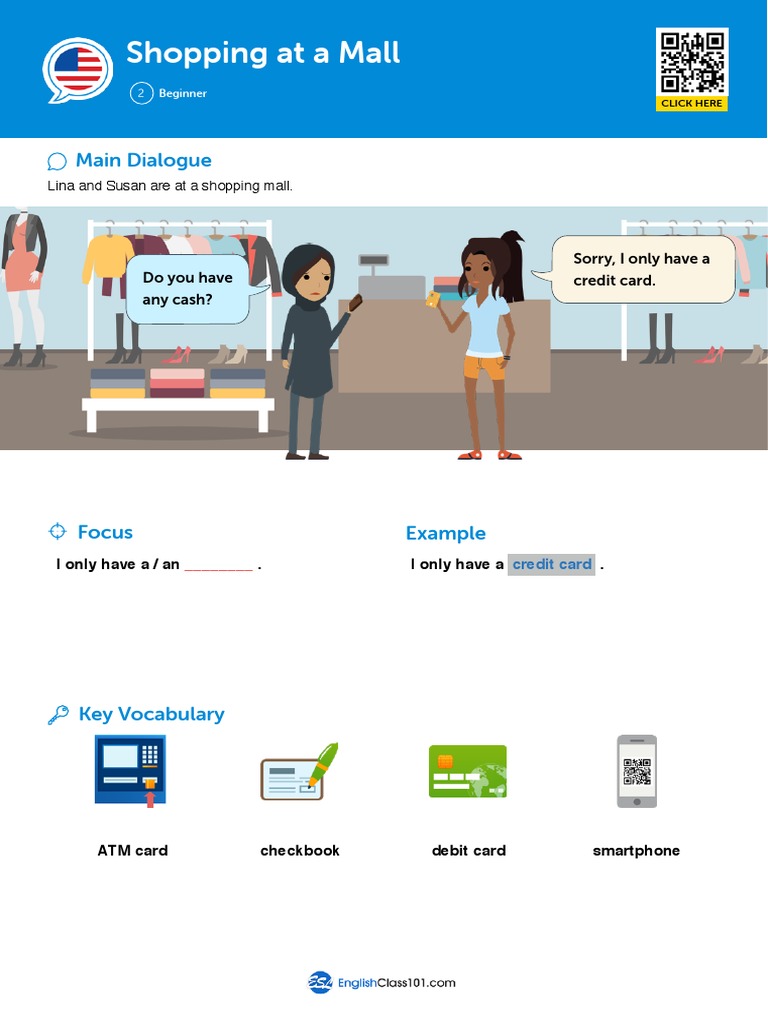 Shopping Vocabulary for Beginners | PDF