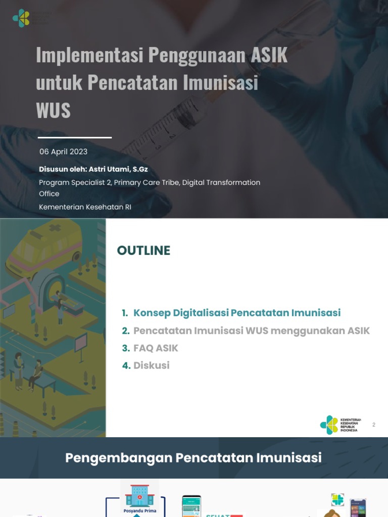Implementasi Penggunaan ASIK Untuk Pencatatan Imunisasi WUS | PDF