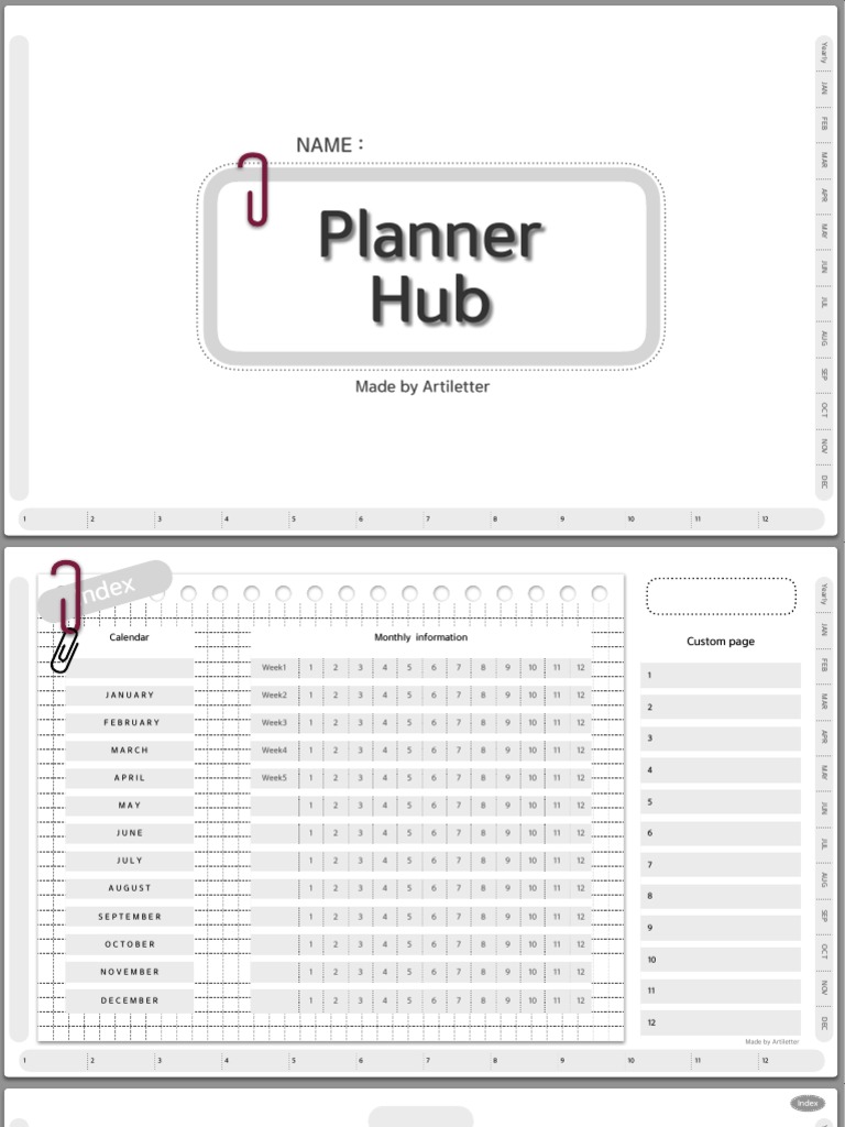 #11 Free Digital Planner Hub | PDF