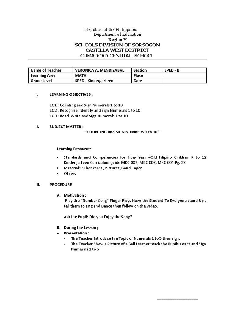 Cot Lesson Plan | PDF | Teachers | Learning