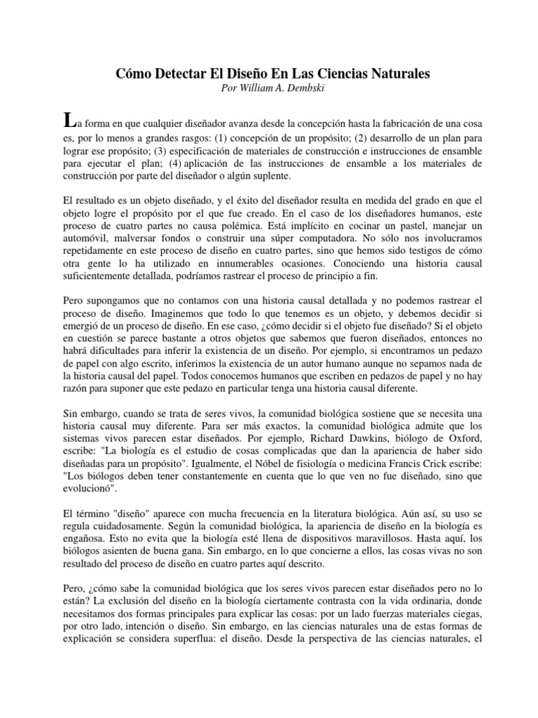 Como Detectar | PDF | Diseño inteligente | Teoría