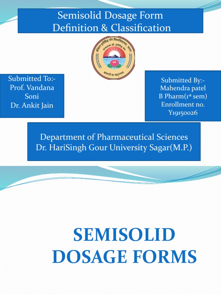 Semisolid Dosage Form Ceutics | PDF