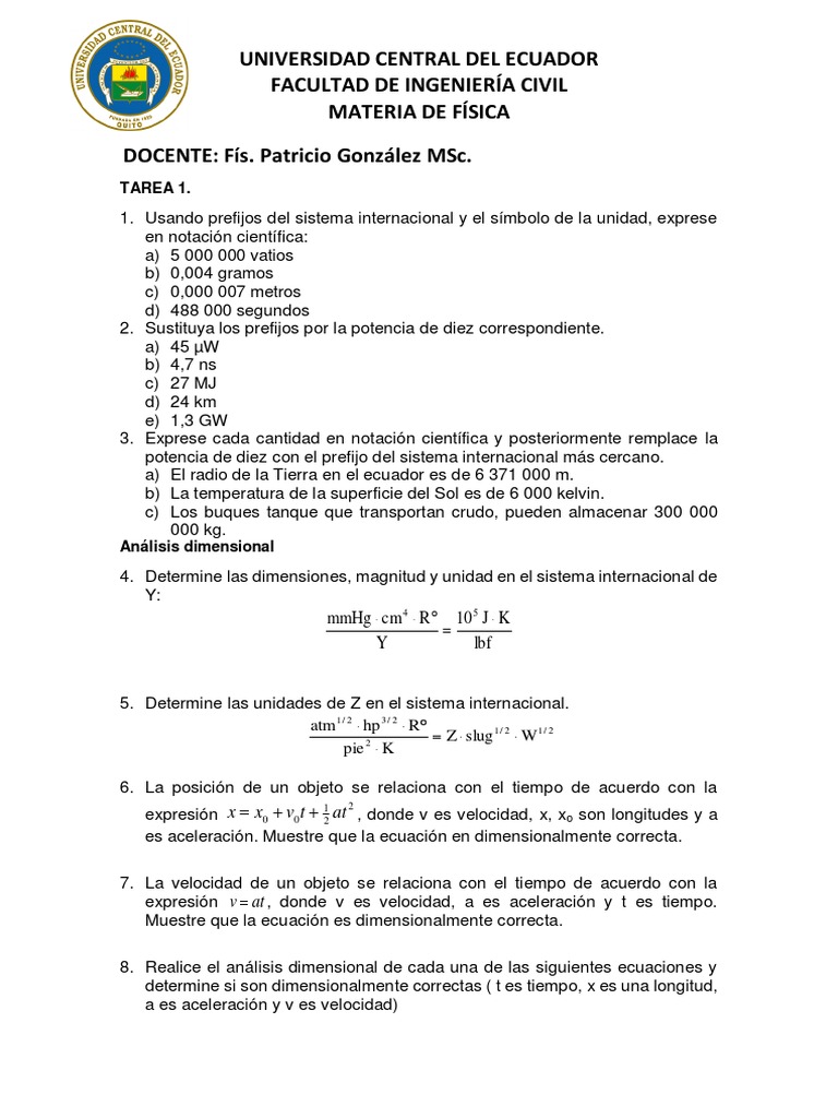 TAREA 1 Ing Civil | PDF | Science & Mathematics