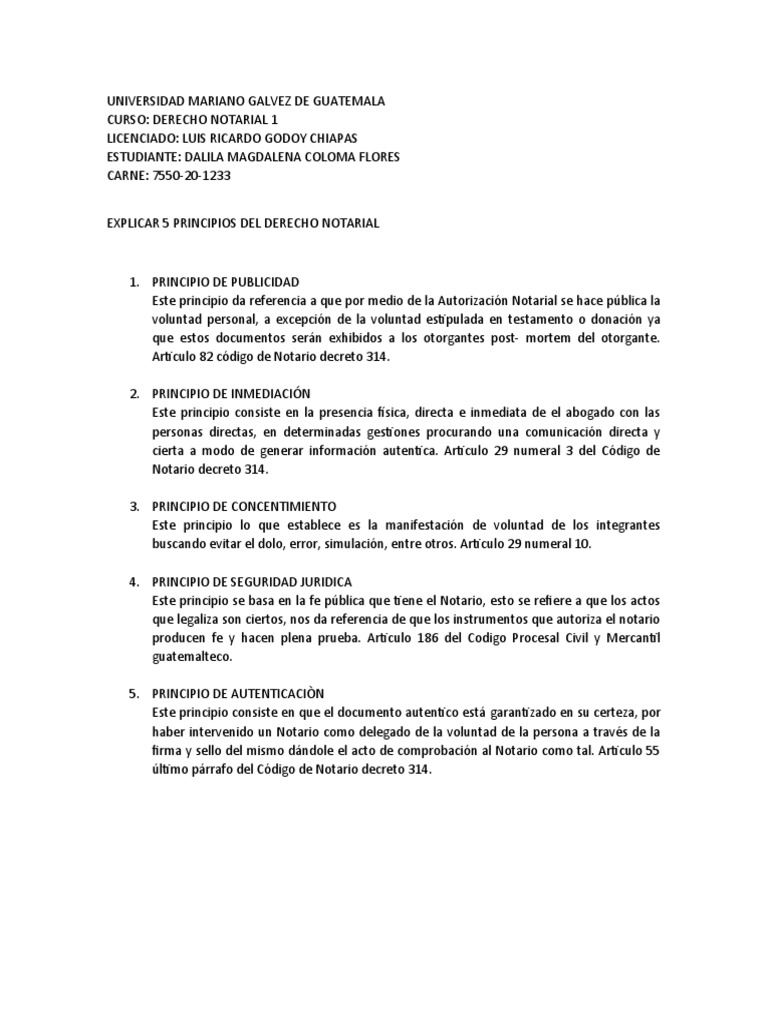 5 Principios Notariales | PDF 5 Principios Notariales | PDF