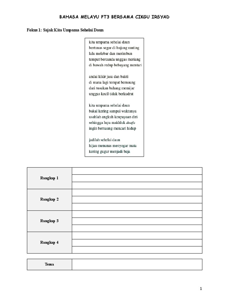 Jawapan BM Pt3 Siri 4 April 2022 | PDF