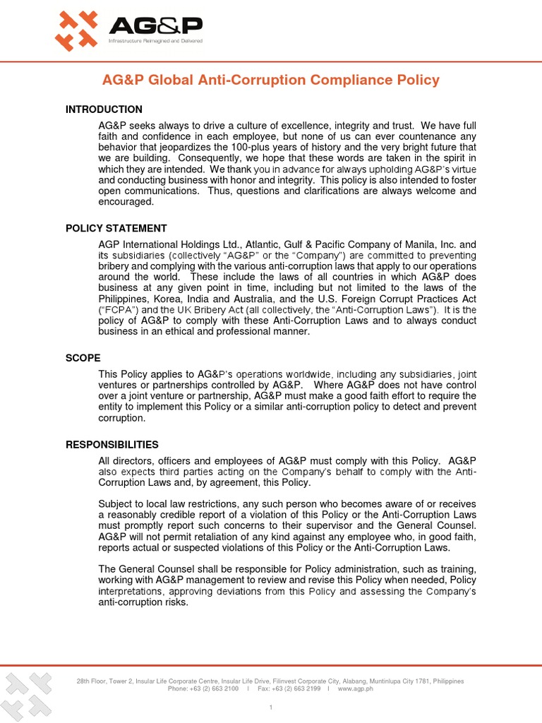 Global Compliance Policy | PDF