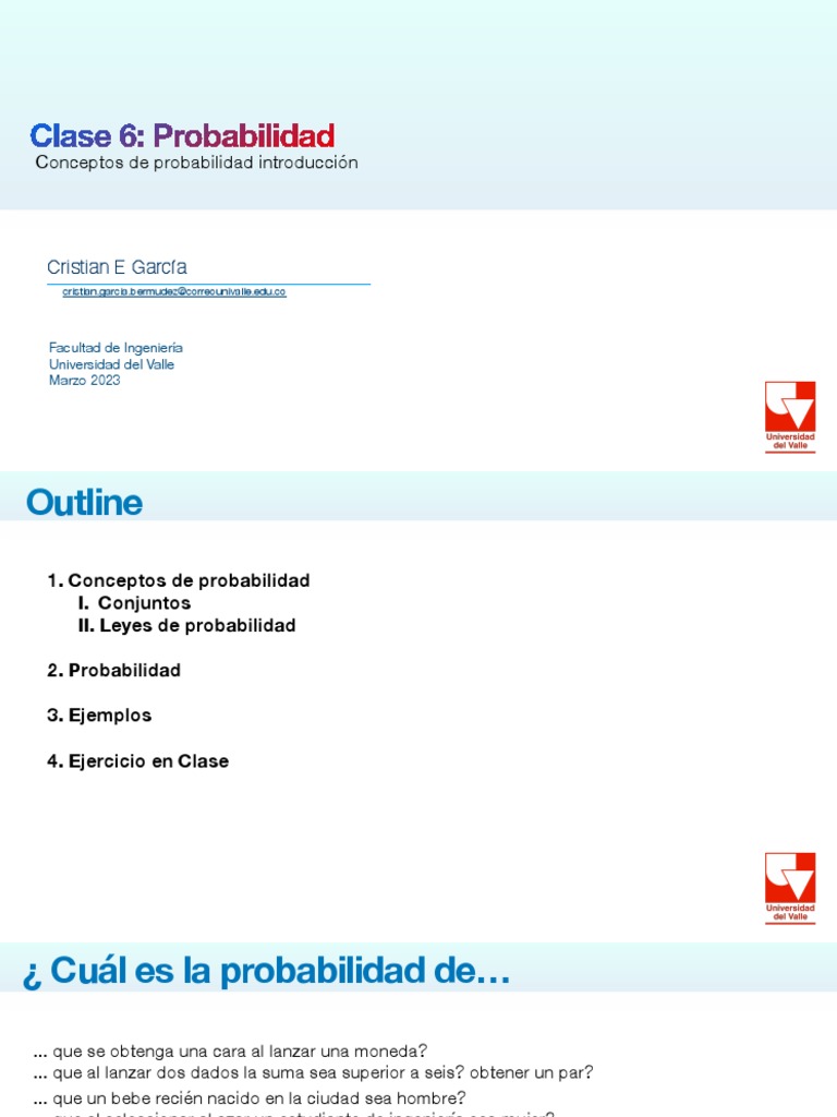 Clase 6 | PDF | Probabilidad | Aleatoriedad