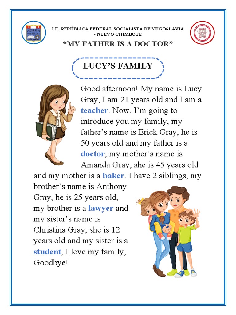 My Father Is A Doctor - Listening Activity | PDF | Social Science ...